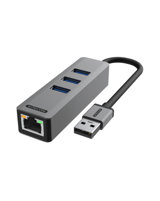 Sitecom USB-A to Ethernet + 3x USB Hub